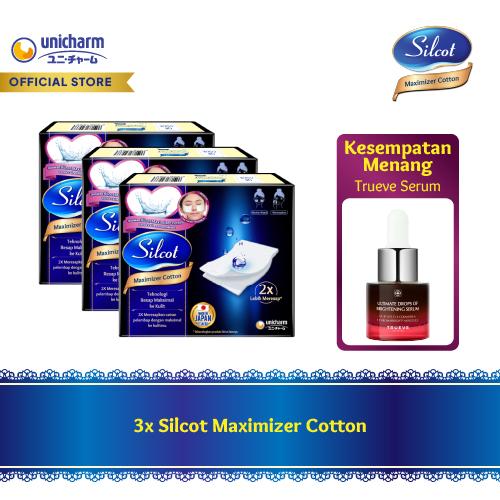 Promo Silcot Maximizer Cotton 40 - Kapas Kecantikan Unicharm - 3 Packs ...