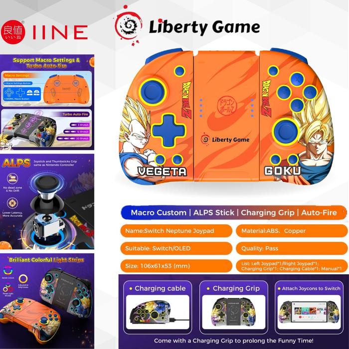 Promo IINE Nintendo Switch Neptune Mechanical Joypad Joystick Joycon Wireless Elite PLUS Dragon ...