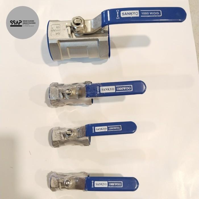 Jual Ball valve Sankyo Tipe 1pc ukuran 3" ( inch ) / Stop Kran Stainless SS316 SANKYO - Jakarta ...