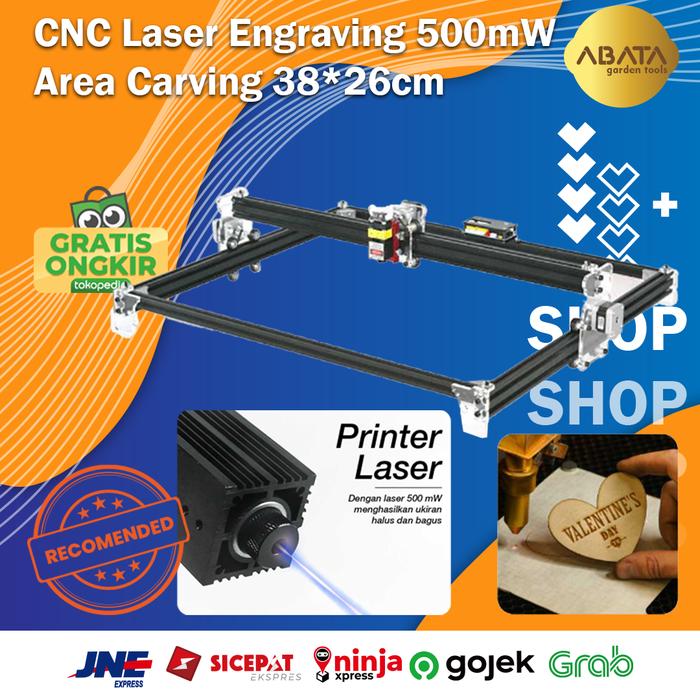 Promo CNC Laser 500mW Laser Engraving Area Carving 38*26cm Mesin Laser ...