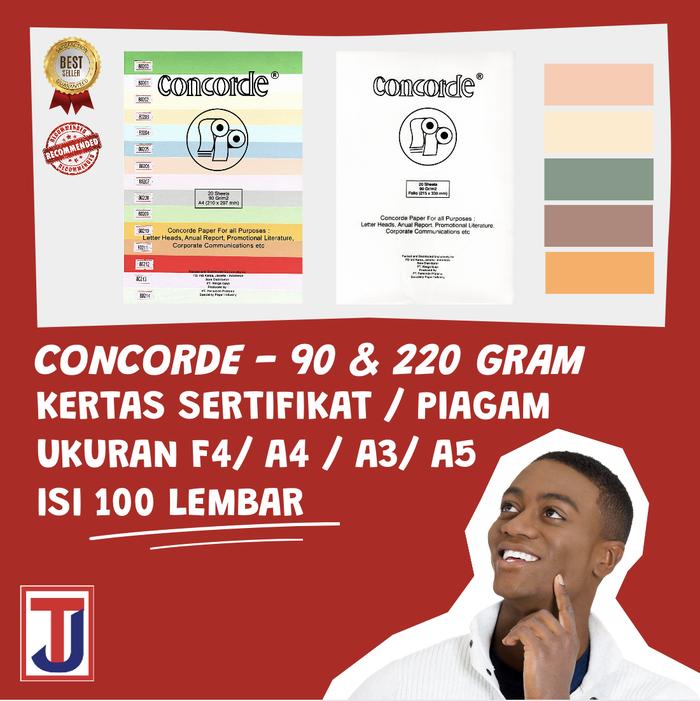 Jual CONCORDE ISI 100 LEMBAR FOLIO F4 / A4 / A3 / A3+ / A5 [ 90 - 220 ...