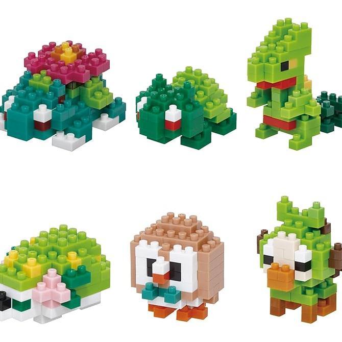 Jual Nanoblock Pokmon Type Grass Set 1 Blind Box Complete Set Mininano Series Building Kit ...