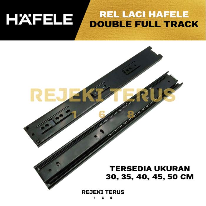 Jual Rel Laci Double 30 cm HAFELE / Full Extension Ball Bearing Track ...