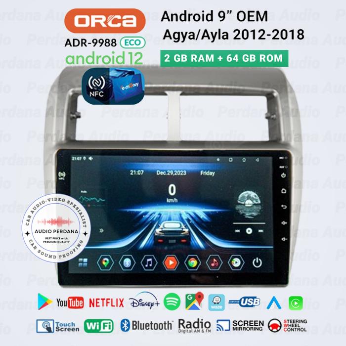 Jual Headunit Android Carplay AGYA-AYLA 2013-2018 ORCA ECO 9988 9 Inch - Jakarta Pusat - Audio ...