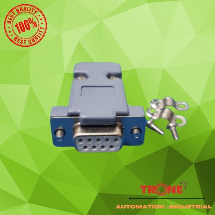 Jual Konektor RS232 DB9 Pin Half White Female + Cover Plastik - Abu-abu ...