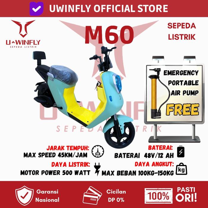 Promo SEPEDA LISTRIK UWINFLY M60 Garansi Resmi Cicil 0% 3x - Kota ...