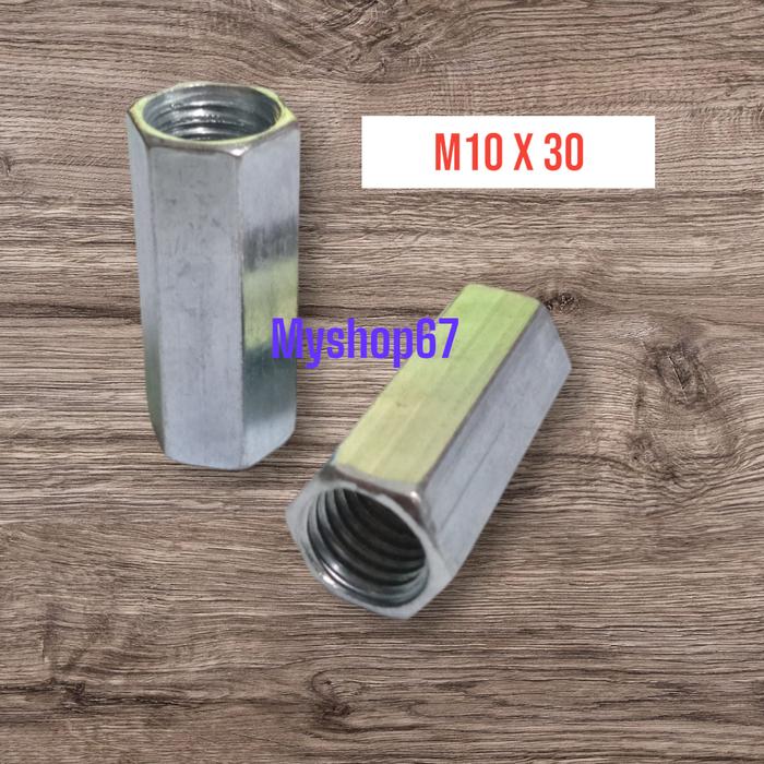 Jual Long Nut M10 / Mur Panjang M10 x 30 MM / Galvanis Putih - Jakarta ...