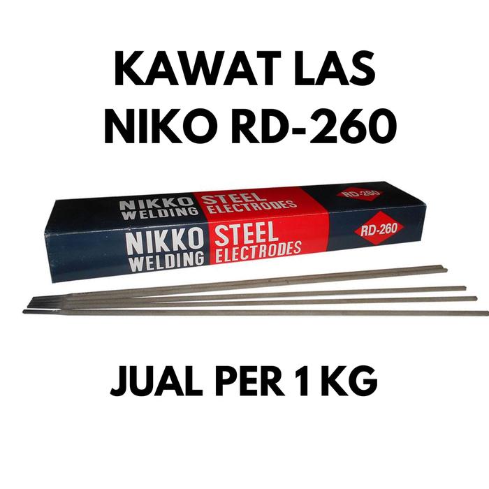 Jual PER 1 KG Kawat Las 2 mm Niko RD 260 Welding Electrodes Listrik ...