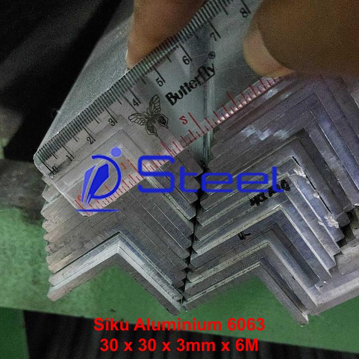 Jual Siku Aluminium 6063 30 x 30 x 3mm x 6M | Alumunium Angle Bar ...