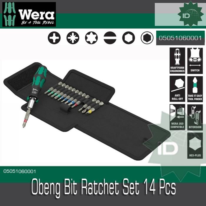Jual Obeng Bit Ratchet Set 14 Pcs Wera 05051060001 Kraftform Kompakt ...