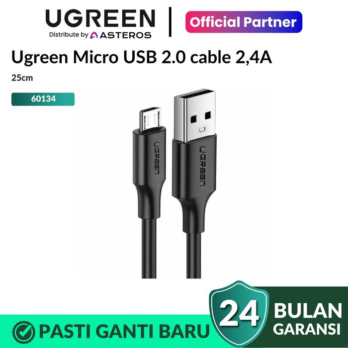 Jual UGREEN USB 2.0 A to Micro USB Cable Nickel Plating Kabel 0.25M 60134 - Kota Makassar ...