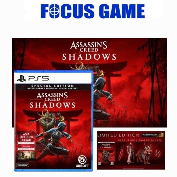 Promo Assassins Creed Shadows PS5 Assassin Shadow PS 5 Cd Game Gaming ...