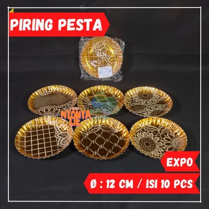 Jual PGK03 10 Pcs Piring Mas Perak Kertas Kue Cake Tart Ulang Tahun Paper Plate GOLD Silver ...