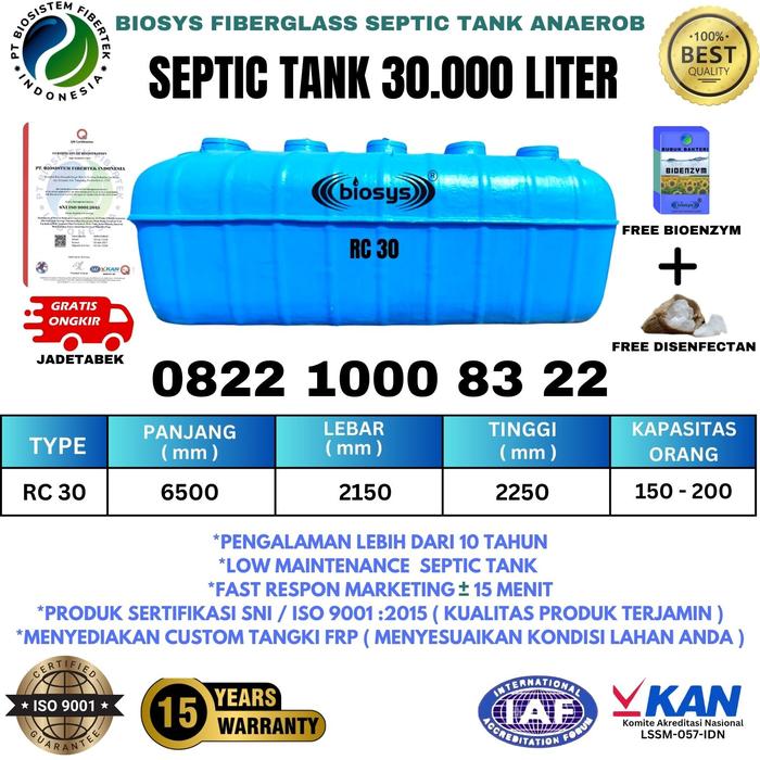 Jual Septic tank Tipe RC 30 M3 / 30.000 liter - Septic tank Bio ...
