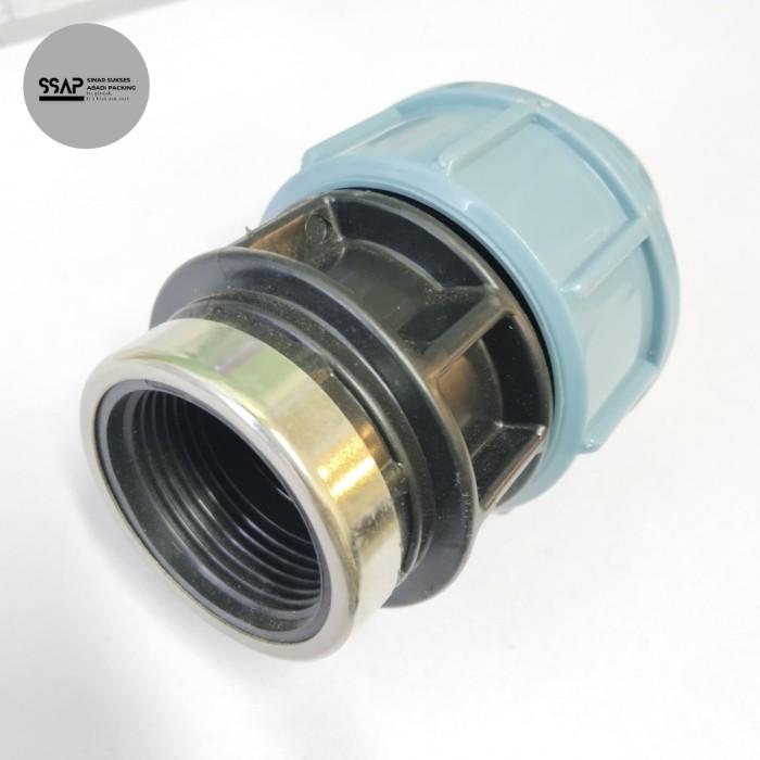 Jual Female adaptor hdpe drat dalam 3" inch × 90mm Female thread HDPE ...