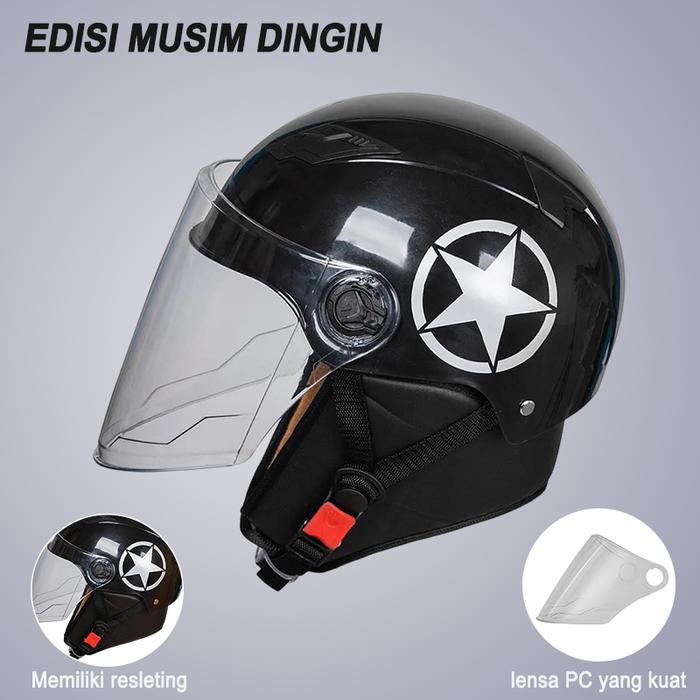 Promo Helm Pria Dewasa Helm Cowok Keren Helm Desain Terbaru Helm Half ...