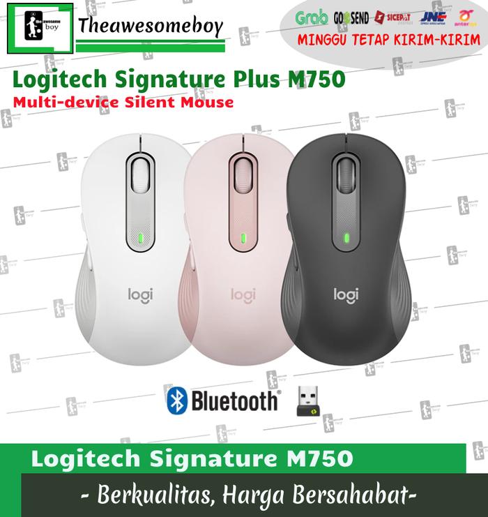 Jual Logitech Signature Plus M750 Multi-Device Silent Mouse Bluetooth Wireless Flow - Kota ...