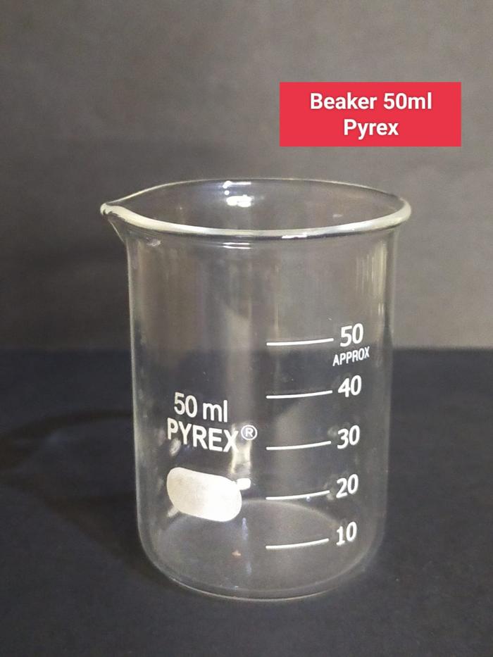 Jual Beaker Glass 50ml merk Pyrex tahan panas Gelas beaker 50ml gelas ...
