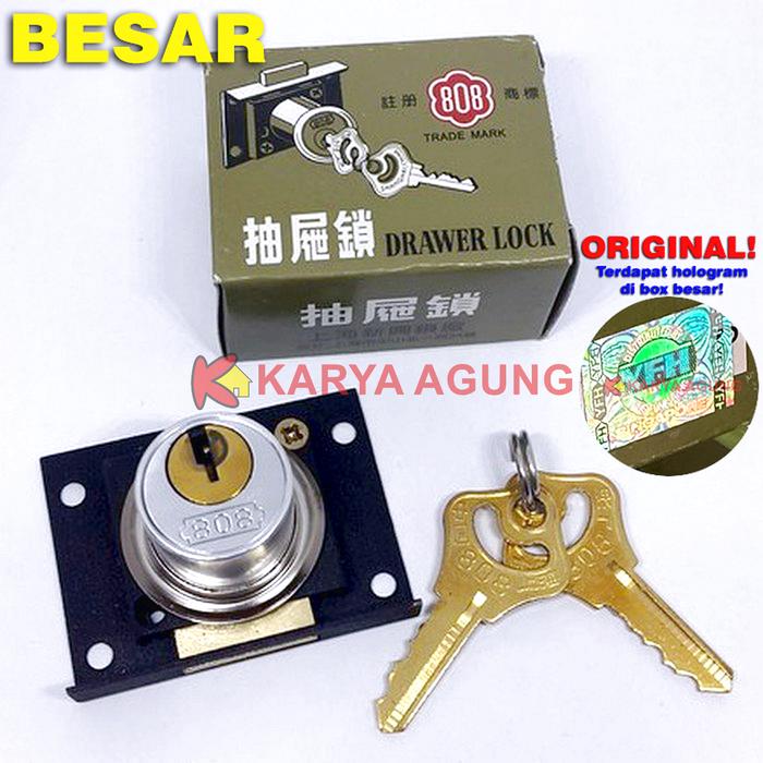 Jual Kunci Laci 808 Kuningan BESAR Original / Drawer Lock / Kunci Pintu ...