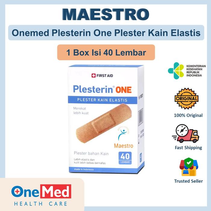 Jual Plesterin One Onemed Plester Kain Elastis Luka P1 Box Isi 40 ...