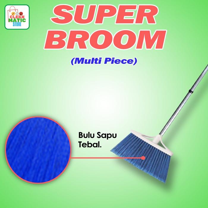 Jual SUPER BROOM MULTI PIECE - Sapu Dengan Tongkat 3 Bagian Besi Ringan ...