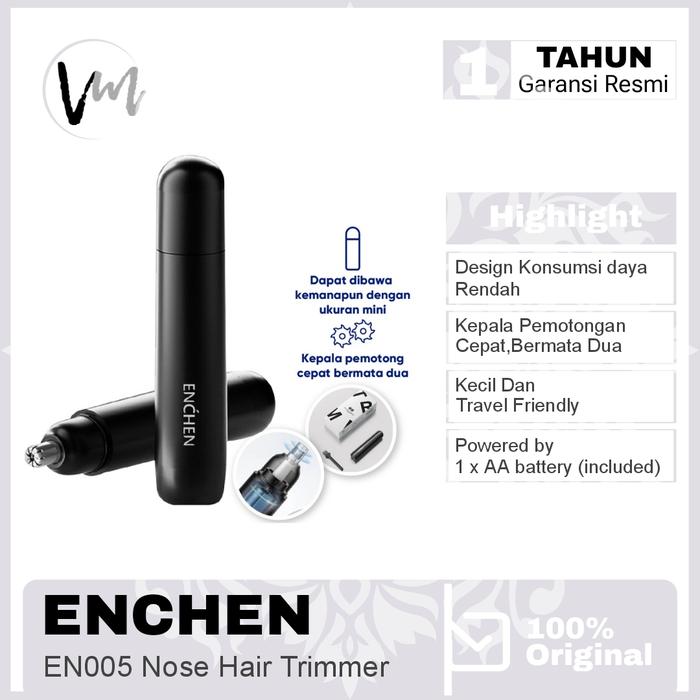 Jual ENCHEN EN005 Electric Nose Trimmer Hair Dual-Edges Blades Rotating ...