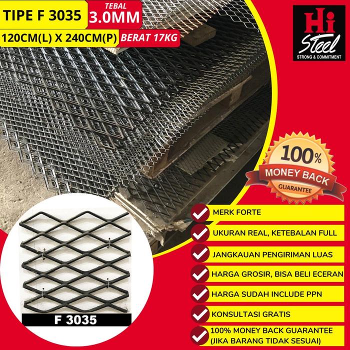 Jual Expanded Metal Besi Tipe F 3035 - 120cm x 240cm - Kota Bekasi - Hi ...