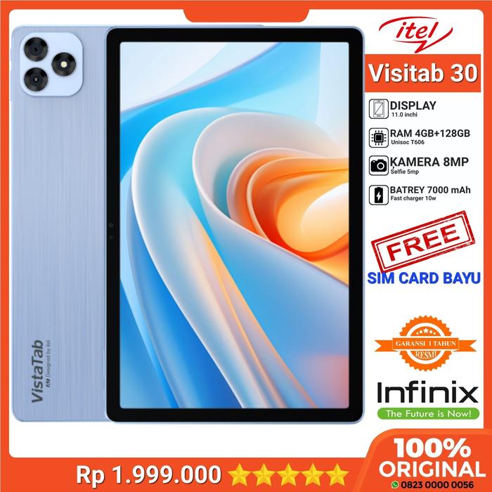Jual ITEL VISTA TAB 30 GREY RAM 4GB/128GB RESMI - Biru - Kota Depok ...