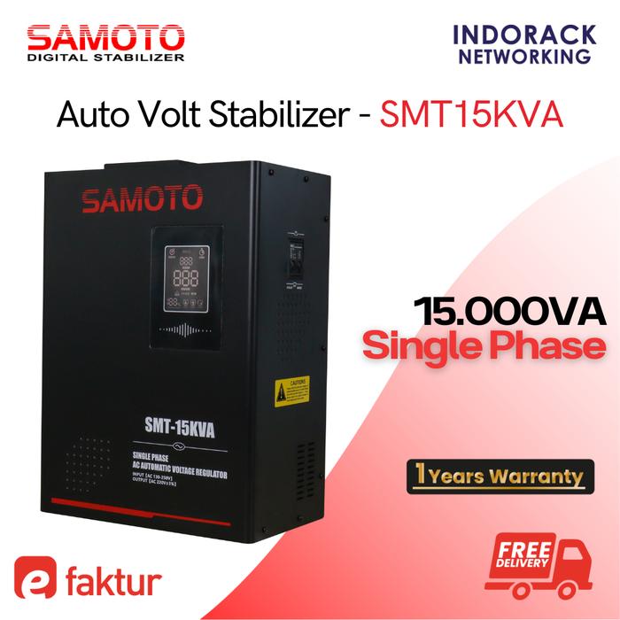 Jual SAMOTO Stabilizer 15.000VA 15KVA Listrik Single Phase SMT15KVA Stabiliser SMT - Jakarta ...