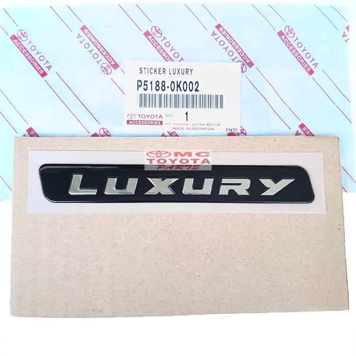 Jual Sticker Emblem LUXURY Stiker Logo Toyota Innova Reborn Facelift ...