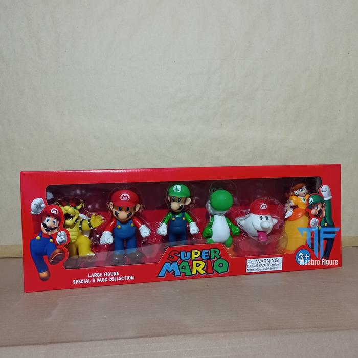 Jual Mainan Anak Figure Supermario Topper cake Super Mario Bros Statue ...