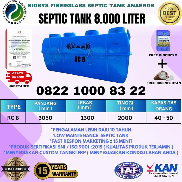 Jual Septic tank Tipe RC 8 M3 / 8.000 liter - Septic tank Bio, Sepiteng ...