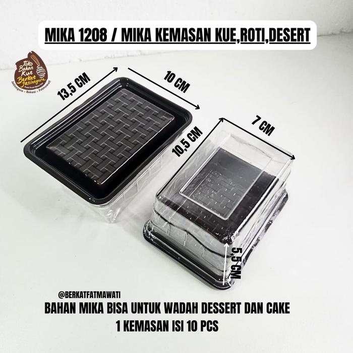 Jual MIKA 1208 / MIKA DESSERT / MIKA COKLAT PERSEGI PANJANG / 10 PCS ...