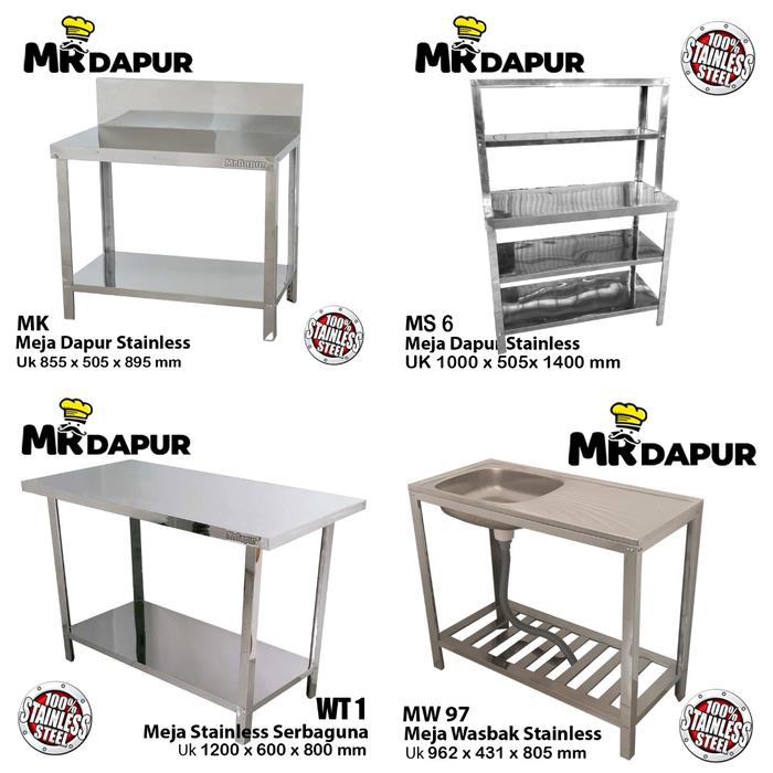 Jual Paket Meja Kompor Type MK ;Meja Kerja type WT1 ; Meja Kerja Over ...