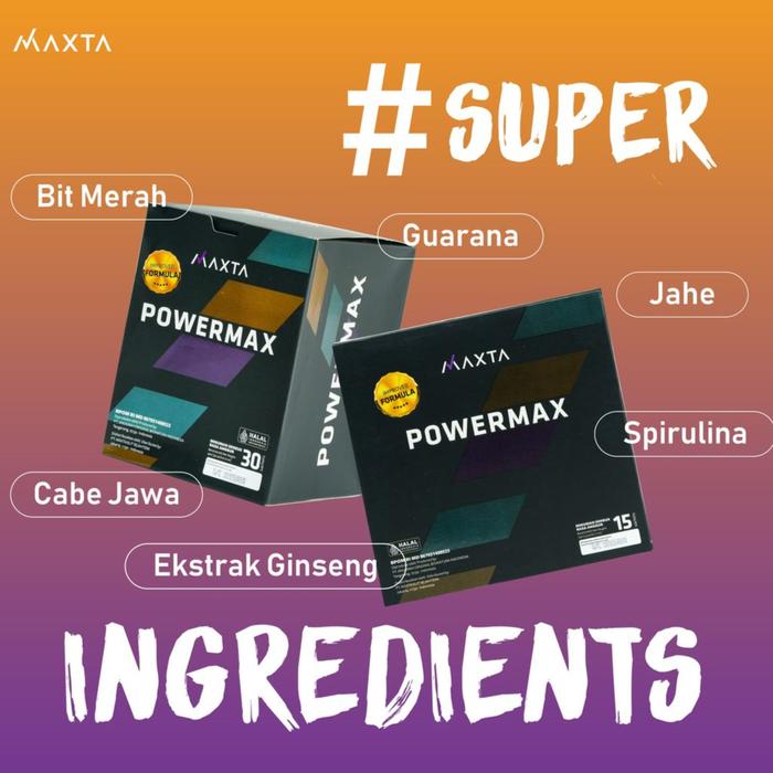 Promo MAXTA POWERMAX PREWORKOUT -ENERGY DRINK- isi 15 x 10gr | BPOM & HALAL - Kota Surabaya ...