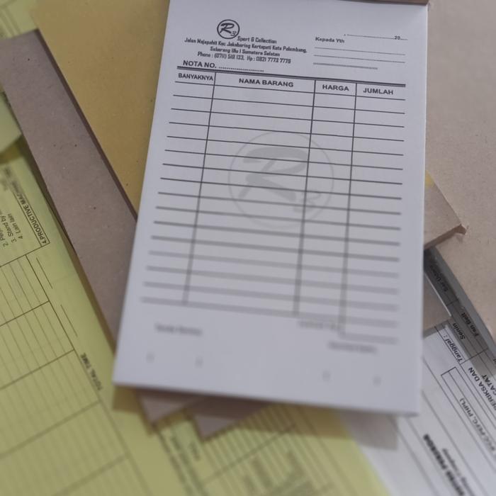 Jual Nota Custom 1 rangkap free desain sampai ACC cetak 1 hari selesai ...