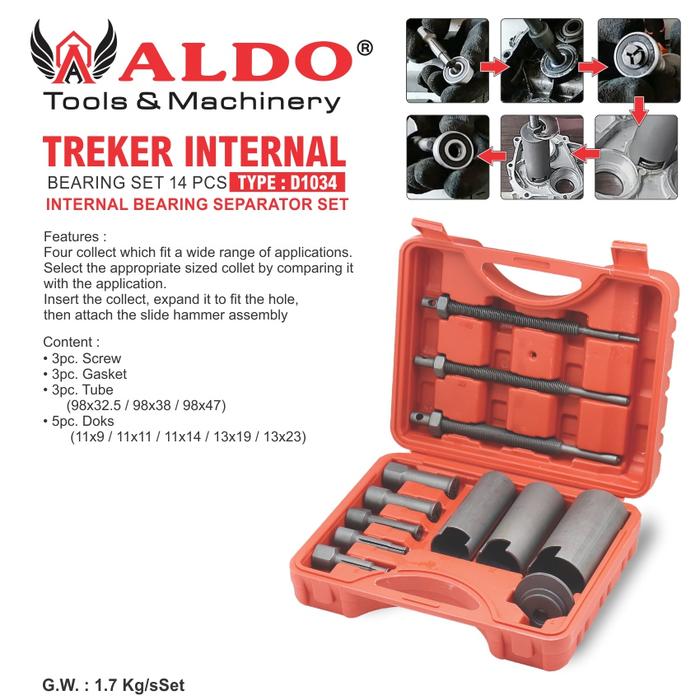 Jual TREKER INTERNAL BEARING SET 14 PCS D1034 / PULLER SET / ALAT ...