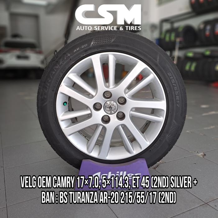 Jual VELG 2nd OEM CAMRY 2012 + Ban BS TURANZA R17 for Camry, Rush ...