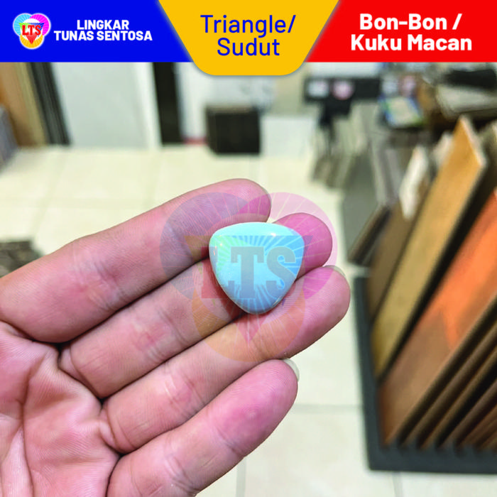 Jual Bon-Bon / Kuku Macan Keramik - Triangle atau Sudut - Sky Blue ...