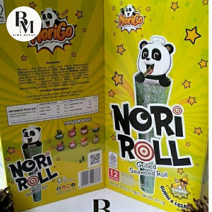 Promo Nori Roll Rumput Laut Rasa Pisang 1 box 30 gram isi 12 sachet ...
