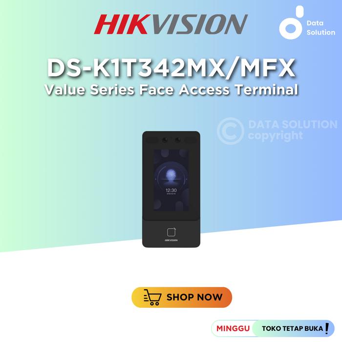 Promo Hikvision Acces Control DS-K1T342MX/MFX Value Series Face Access Terminal - DS-K1T342MX ...