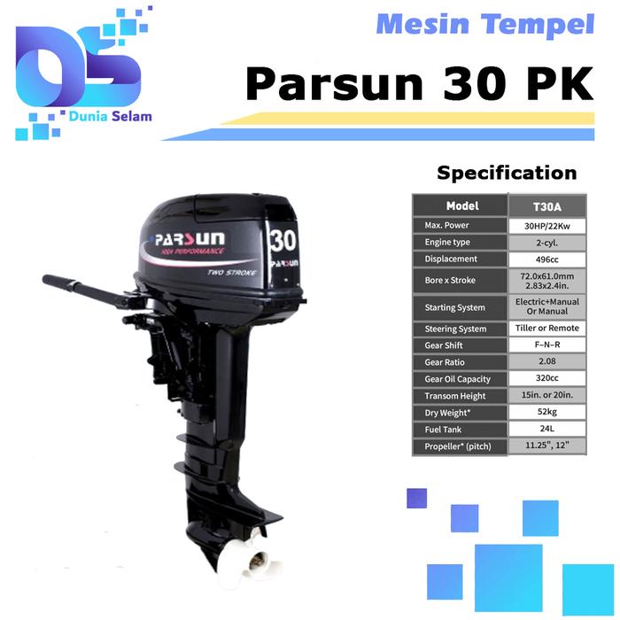 Jual Mesin Motor Perahu Temepel Parsun 30 PK HP Untuk Perahu Karet ...