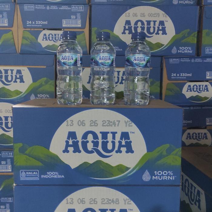 Jual Air Mineral Aqua Botol 330ml 1 dus isi 24 pcs - Kota Bekasi ...