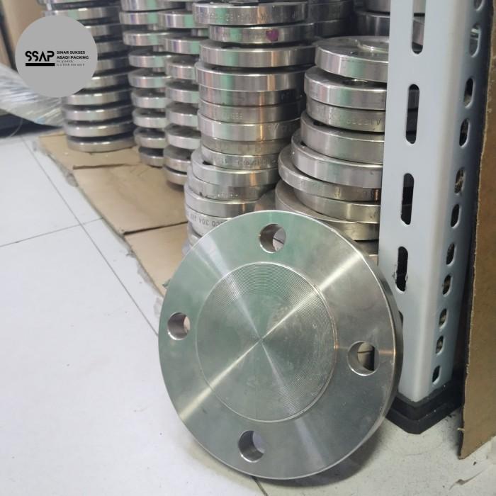Jual Blind flange Stainless ss304 jis 10k ukuran 1 1/2" inch / DN40 Flange buta tanpa lobang ...