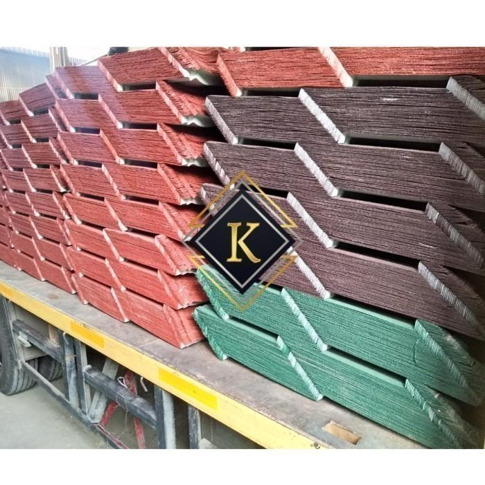 Jual ATAP GENTENG METAL PASIR 2X4 WARNA HITAM MERAH HIJAU COKLAT BIRU 2 ...