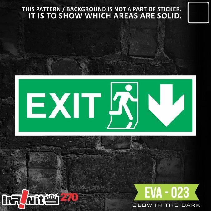 Jual EVA023+AC rambu K3 AKRILIK safety sign emergency exit pintu ...