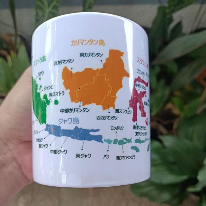 Jual Oleh Oleh Souvenir Jepang Mug Peta Indonesia - Kab. Karawang ...