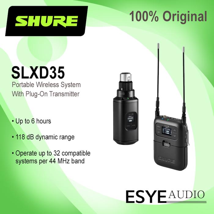Promo SHURE SLXD35 SLXD 35 Portable Wireless System With Plug-On ...