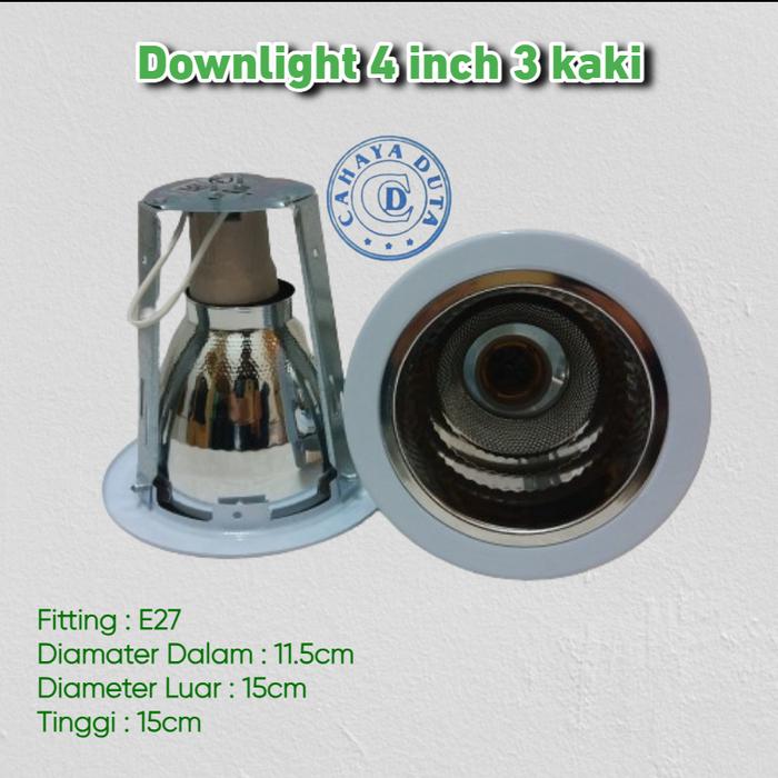 Jual Kap Fitting Lampu Downlight 4 inch 3 kaki - Jakarta Utara - Cahaya ...