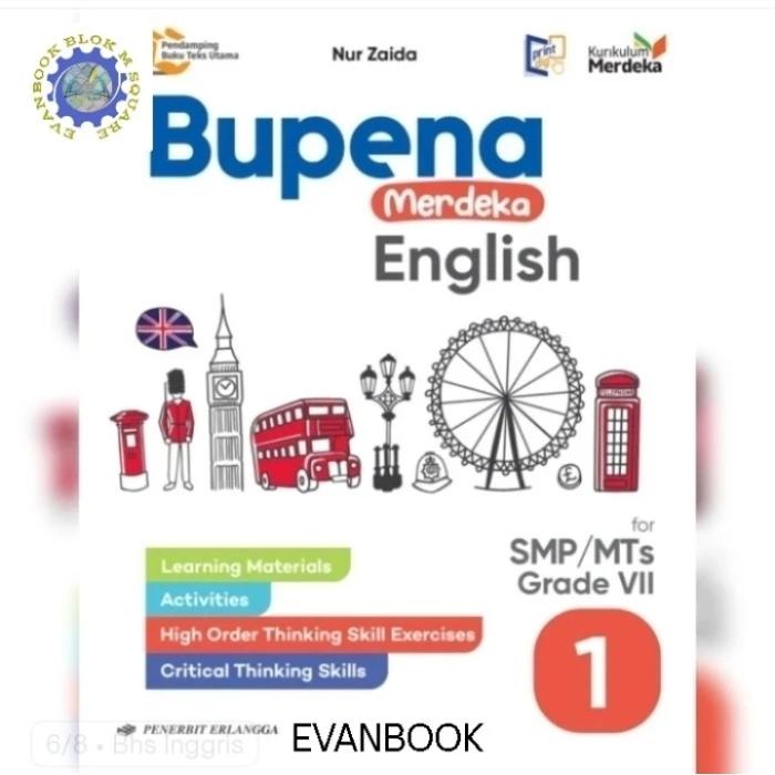 Jual BUKU BUPENA B ENGLISH KELAS 1 VII 7 SMP MTs KURIKULUM MERDEKA ...